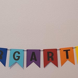 Kindergarten Graduation Banner - Primary Colors - Add 2025 - School ...