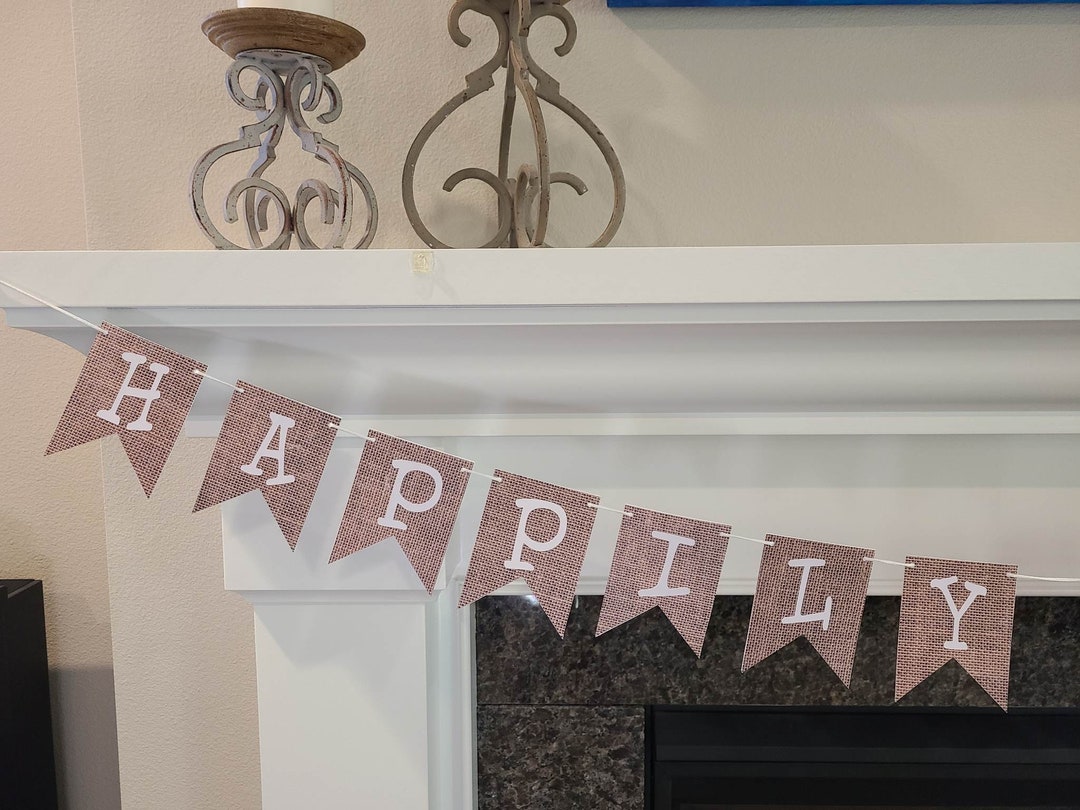 Burlap Rustic Banner Wedding Décor Bridal Personalize Farmhouse ...