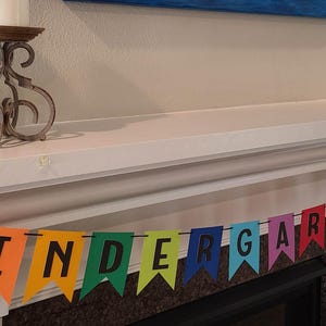 Kindergarten Graduation Banner - Primary Colors - Add 2025 - School ...