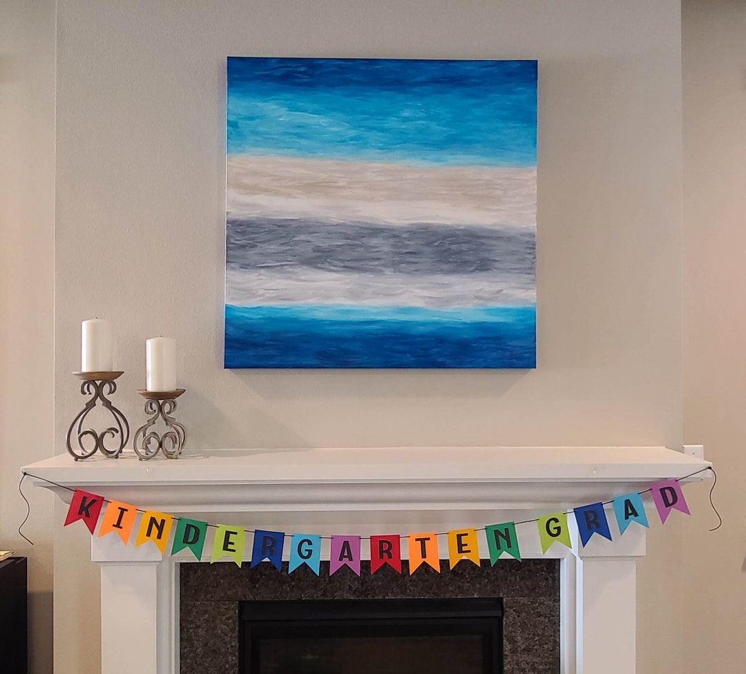 Kindergarten Graduation Banner - Primary Colors - Add 2025 - School ...