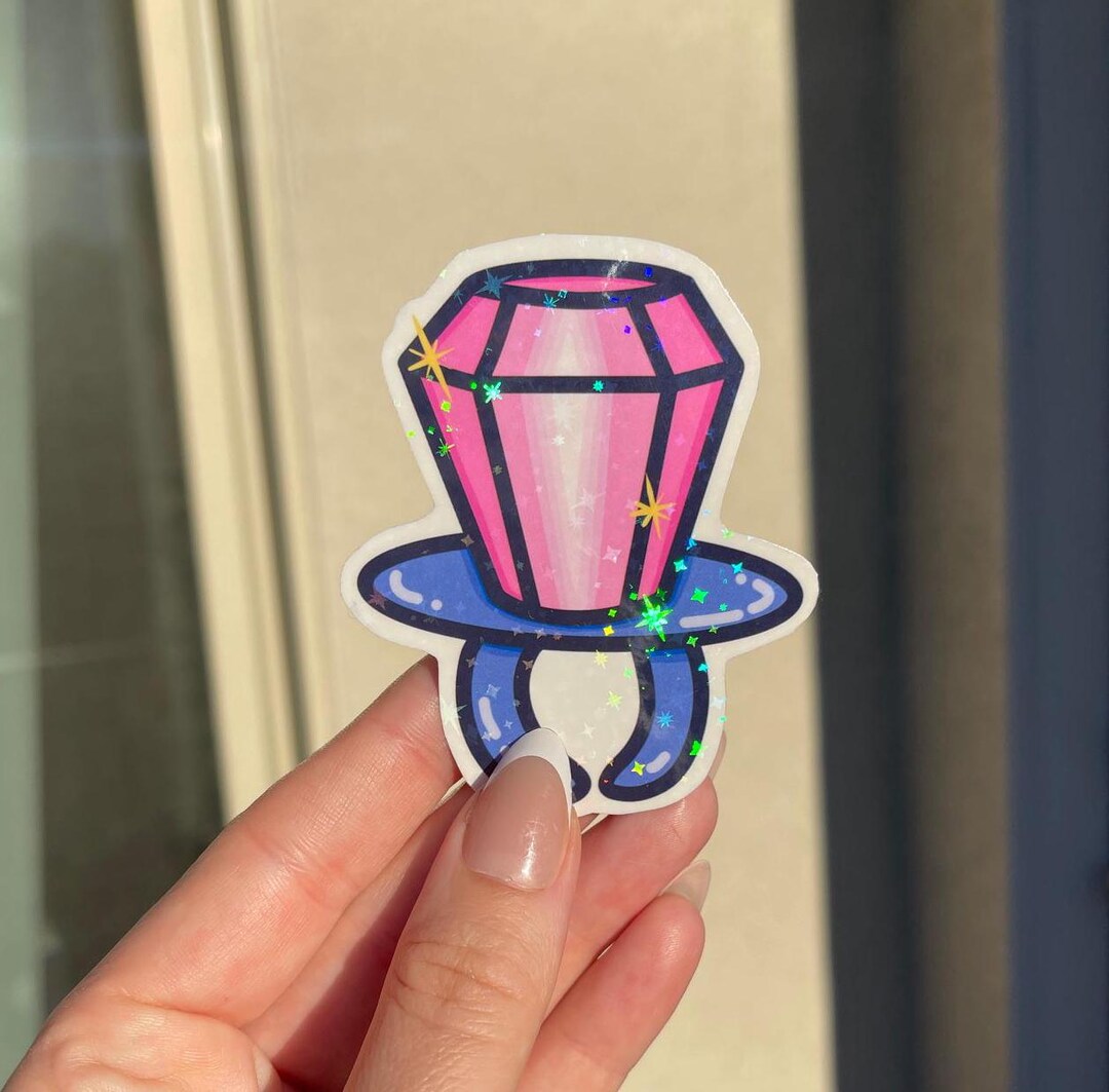 Holographic Ring Pop Sticker, Hand Drawn and Hand Made Gift for 90s ...