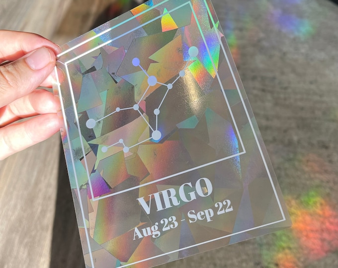 Astrology Zodiac Wheel Suncatcher Sticker Rainbow Sticker Window ...