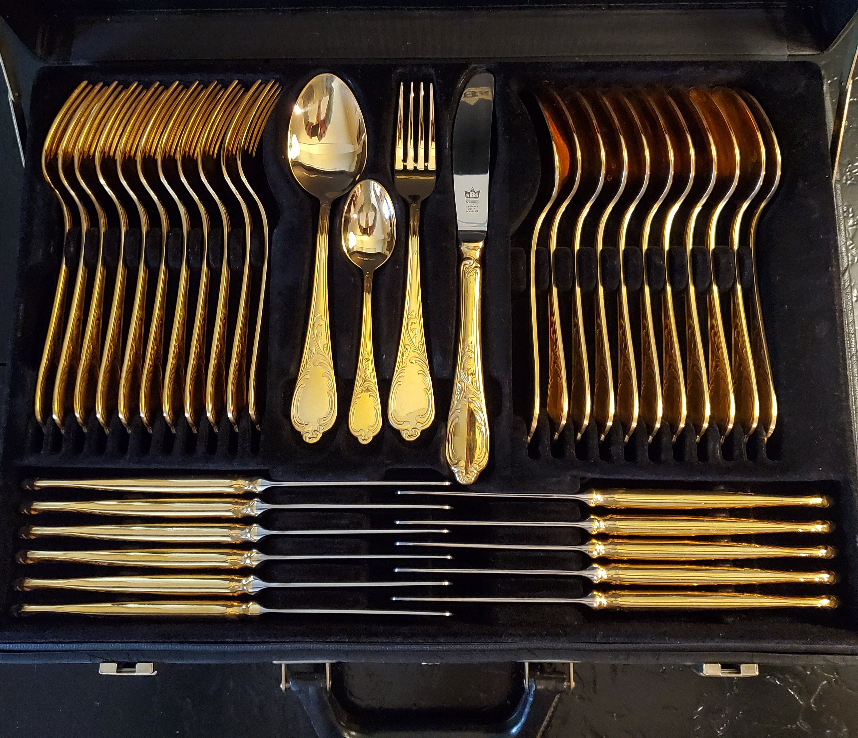 Vintage 72 Piece SBS 18/10 BESTECKE SOLINGEN 23/24 Gold Plated | Etsy