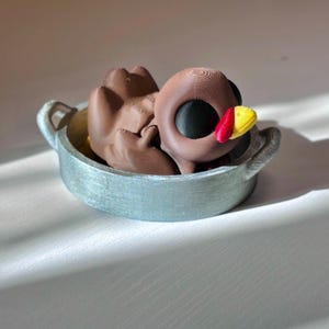 3D Printing Digital File // Flexi Turkeys + Roasting Pan, 3MF STL 3D ...