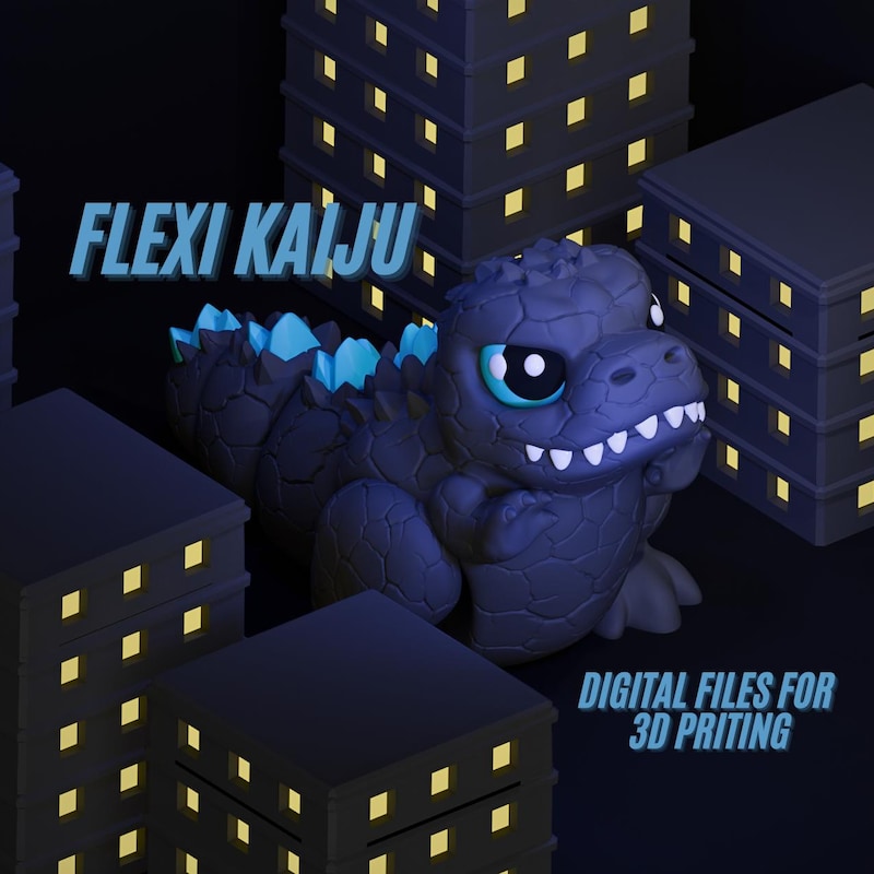 Stl Godzilla Toy Files - Etsy