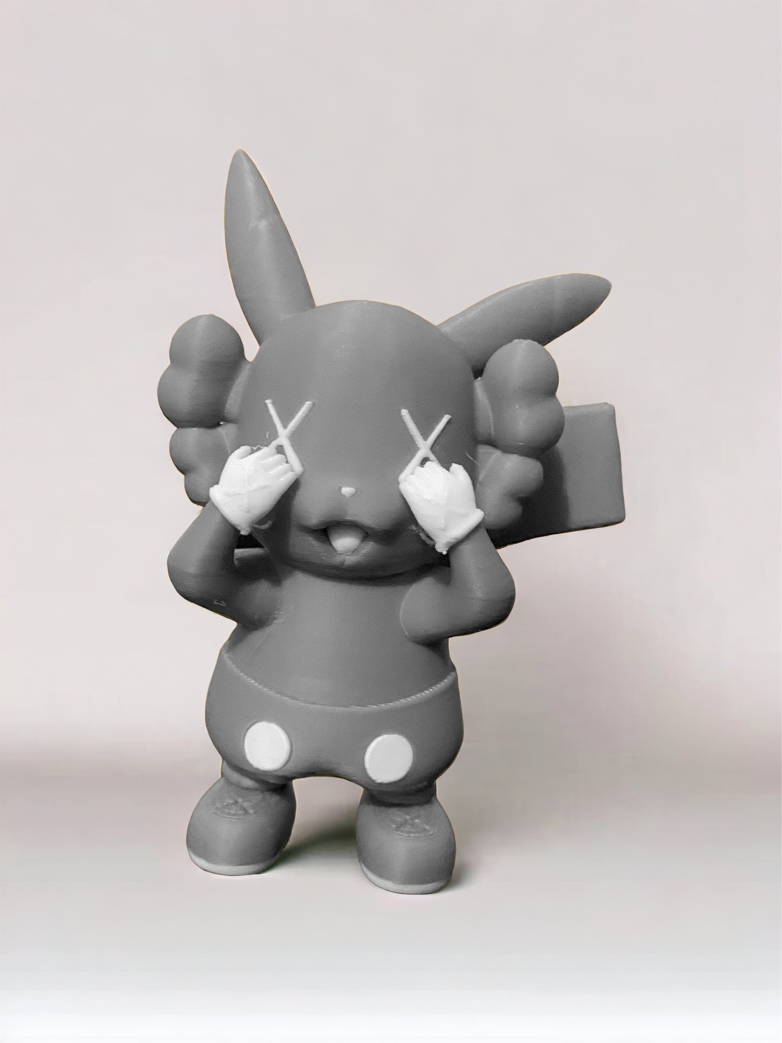 Kaws X Pokémon Inspired Figure Pikachu Fan Art Modern Trendy - Etsy