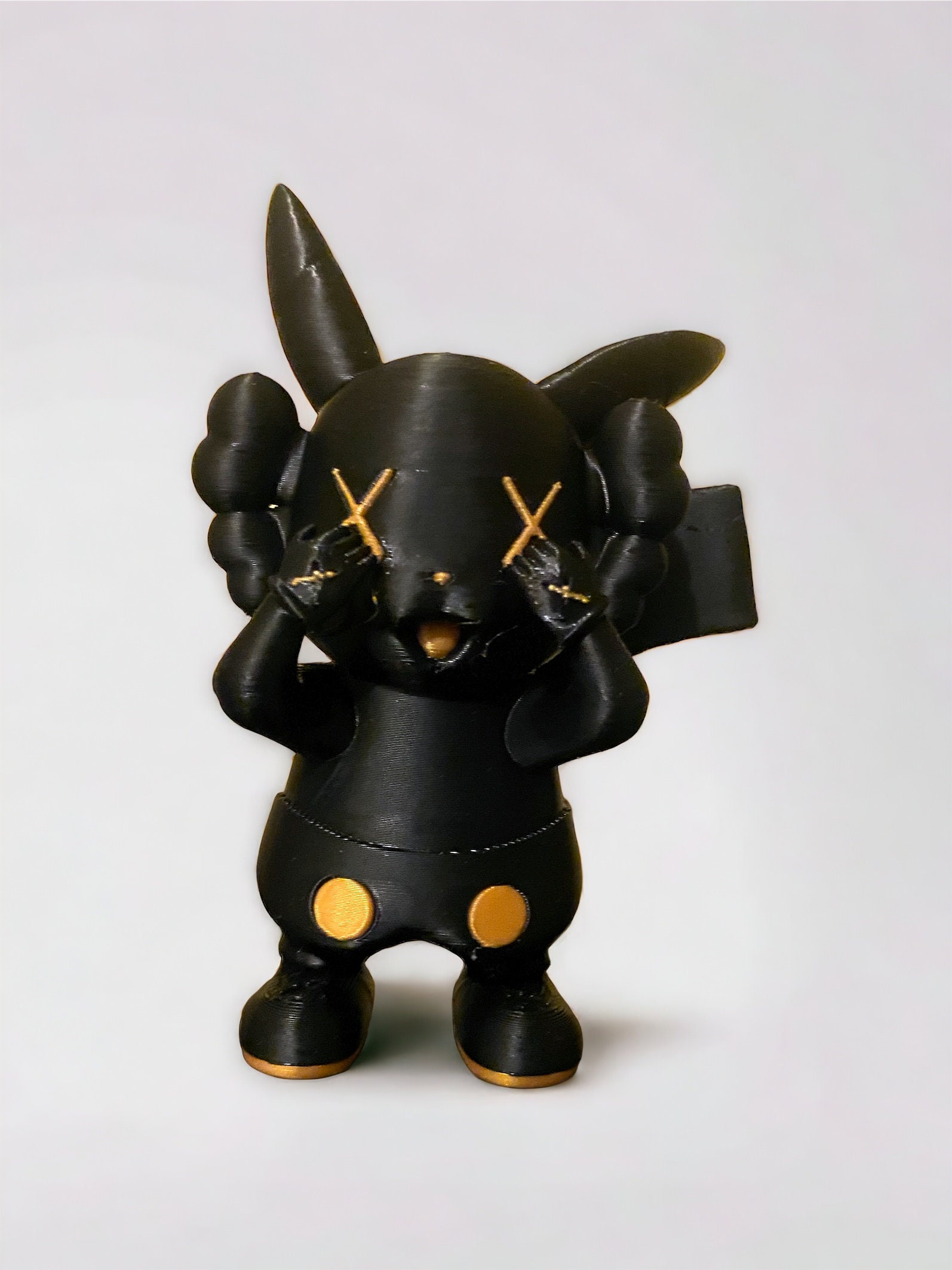 Kaws X Pokémon Inspired Figure Pikachu Fan Art Modern Trendy - Etsy