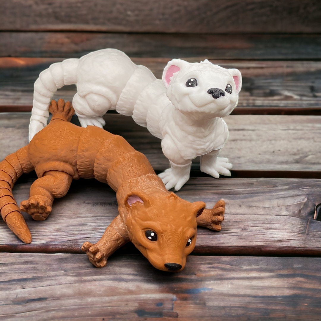 Articulated Ferret 3D Printed Posable Fidget Toy - Etsy