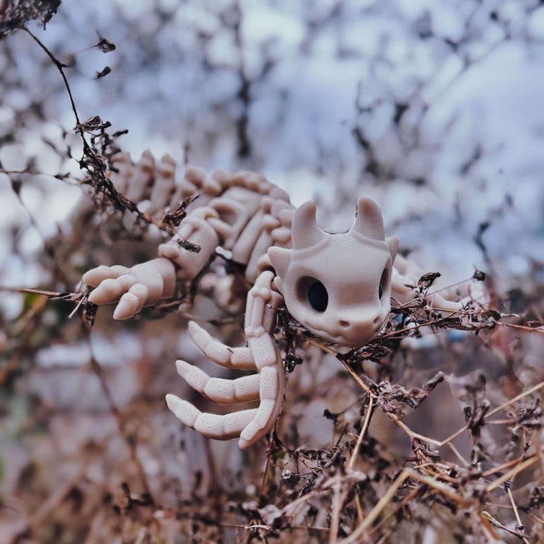 3D Printing Files // Flexi Baby Bone Wyvern - Etsy