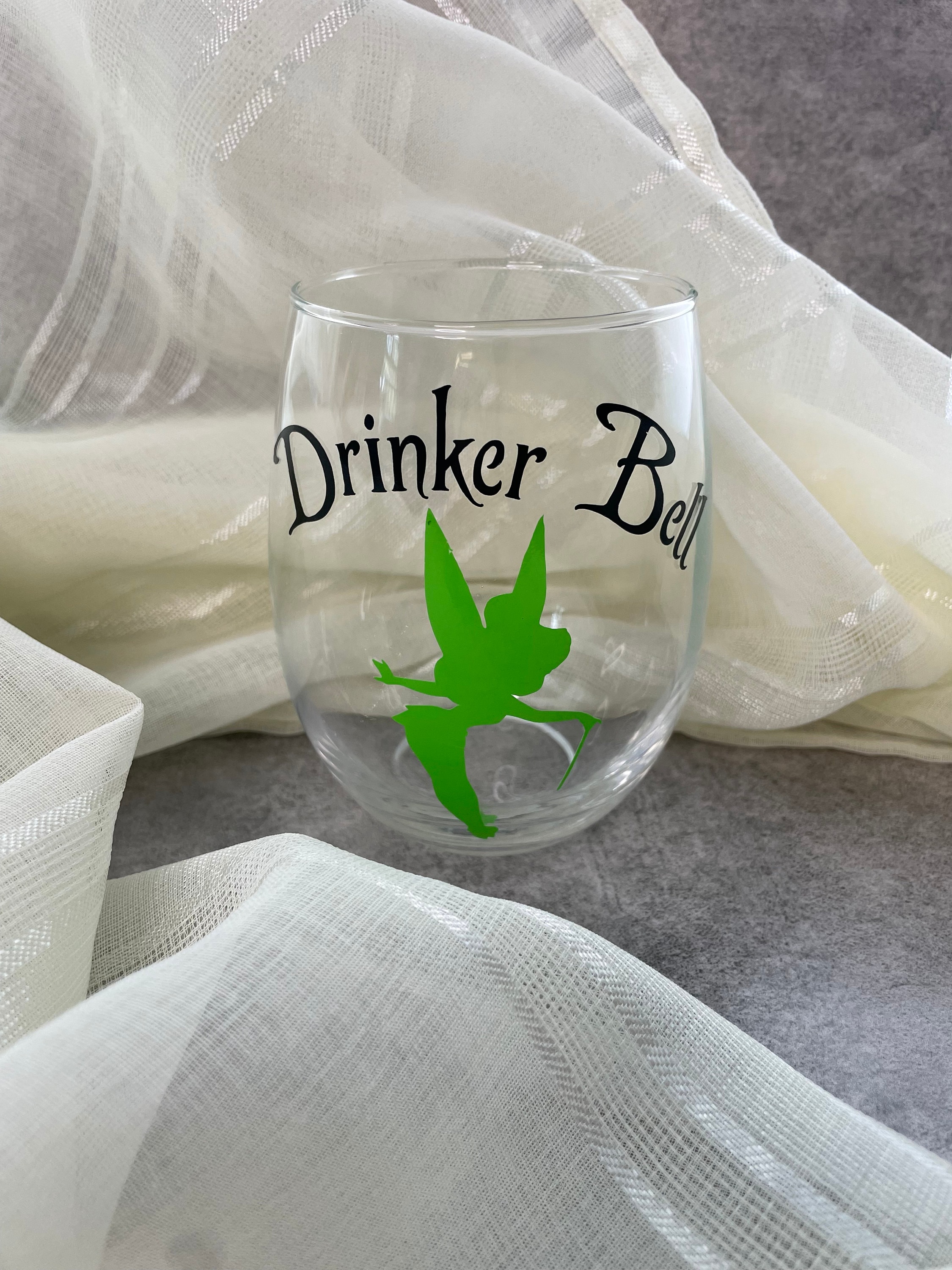 Drinker Bell / Tinker Bell / Disney Wine Glass - Etsy