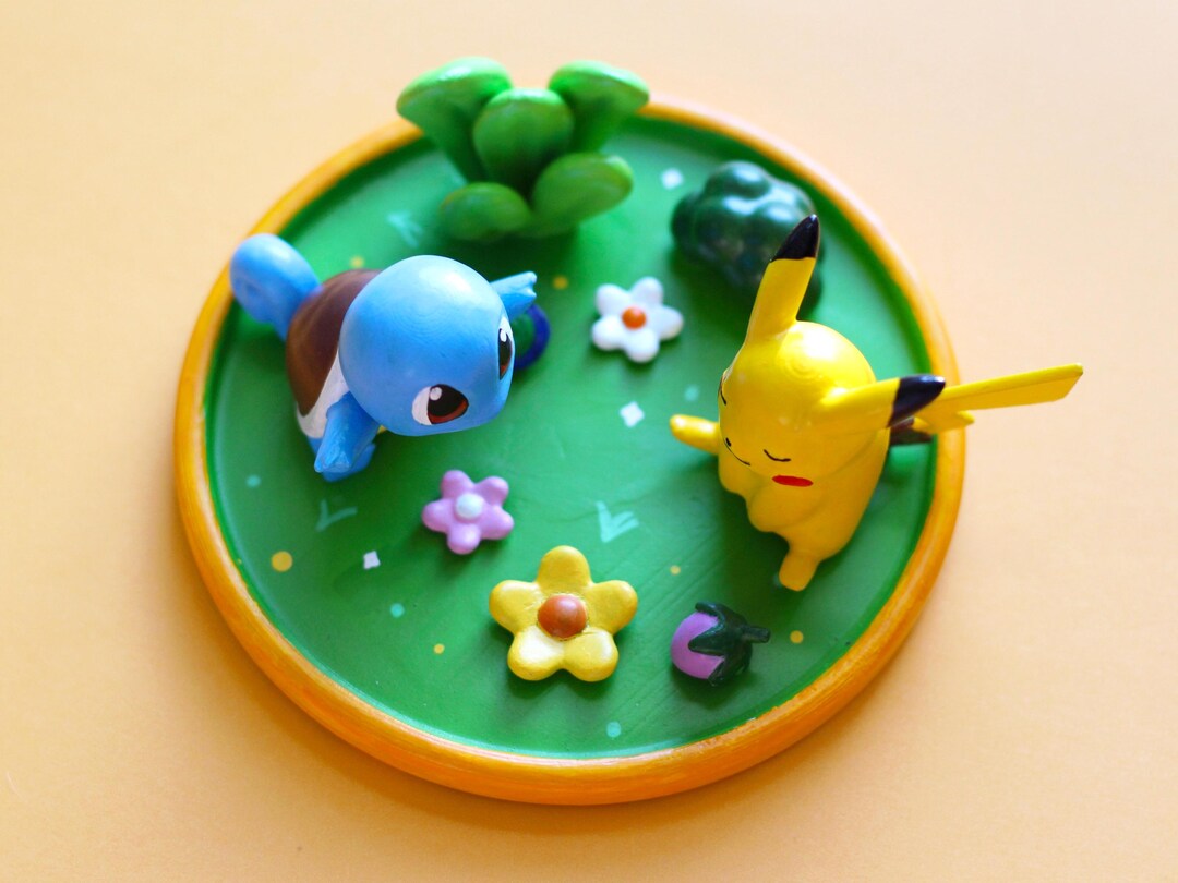 Custom Hand Painted Pokemon Inspired Figurine | Trinket Tray | Cake ...