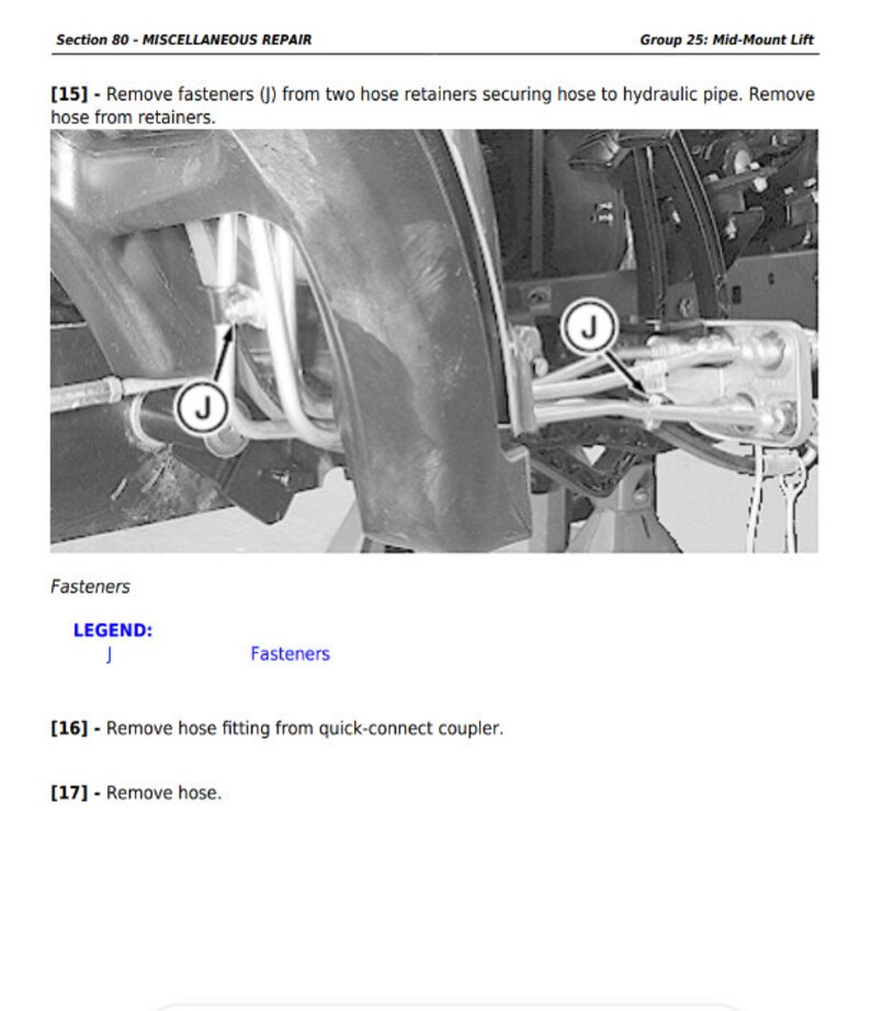 John Deere 1023E 1025R 1026R Tractor Repair Technical Service Manual - Etsy