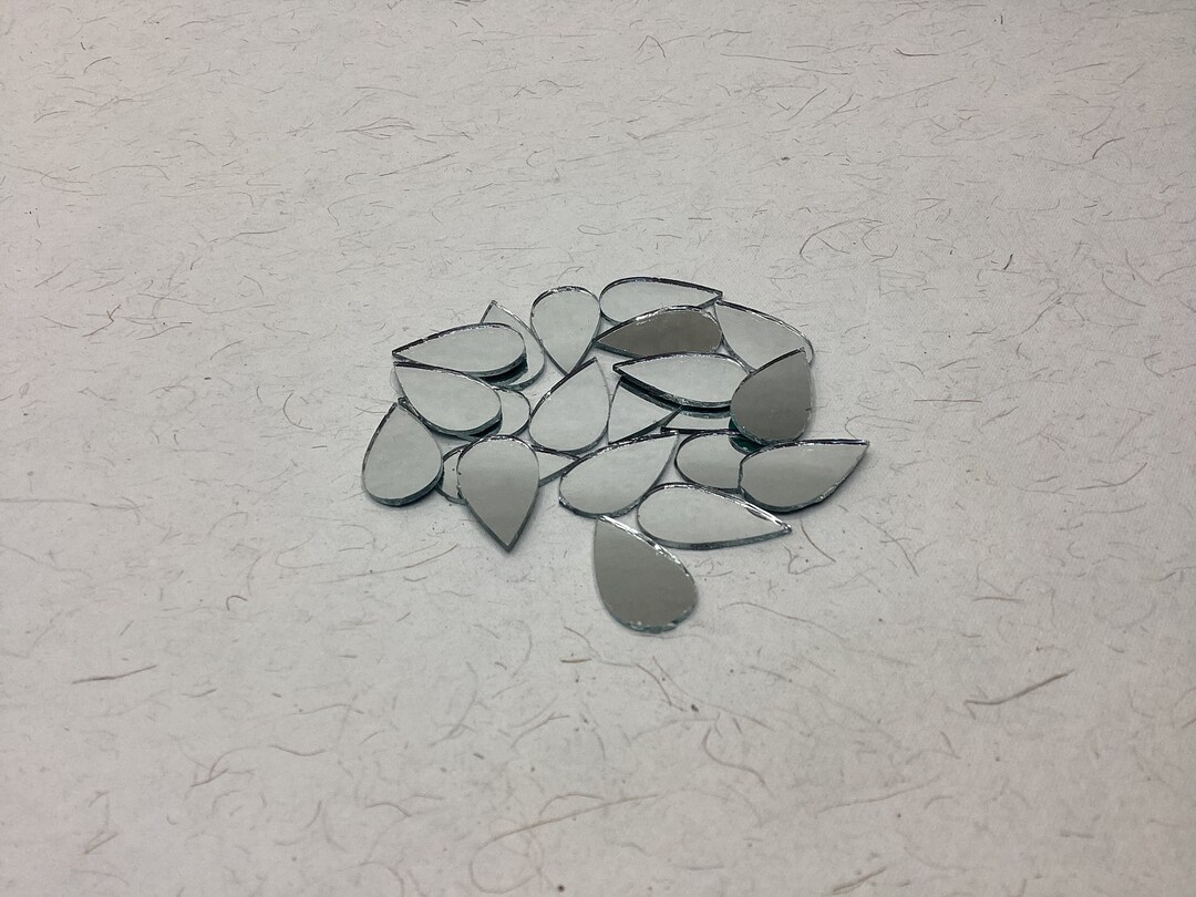 Teardrop Glass Shisha Mirrors for Embroidery, Small 15mm X 9mm, Large ...