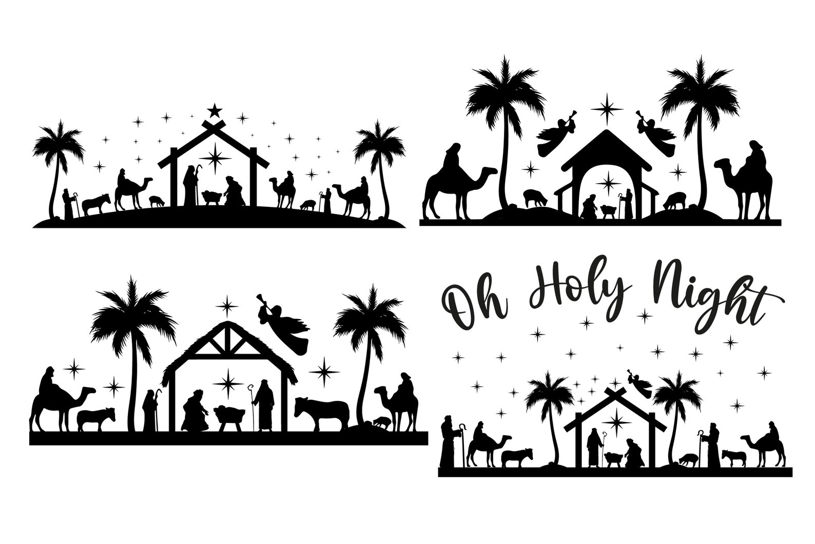 Nativity SVG Bundle, Cut File, Cricut, Nativity Scene Svg, Nativity SVG ...
