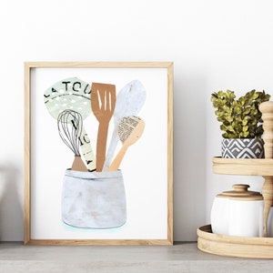 Kitchen Wall Art Set of 3, Dining Room Wall Art, Contemporary Kitchen ...