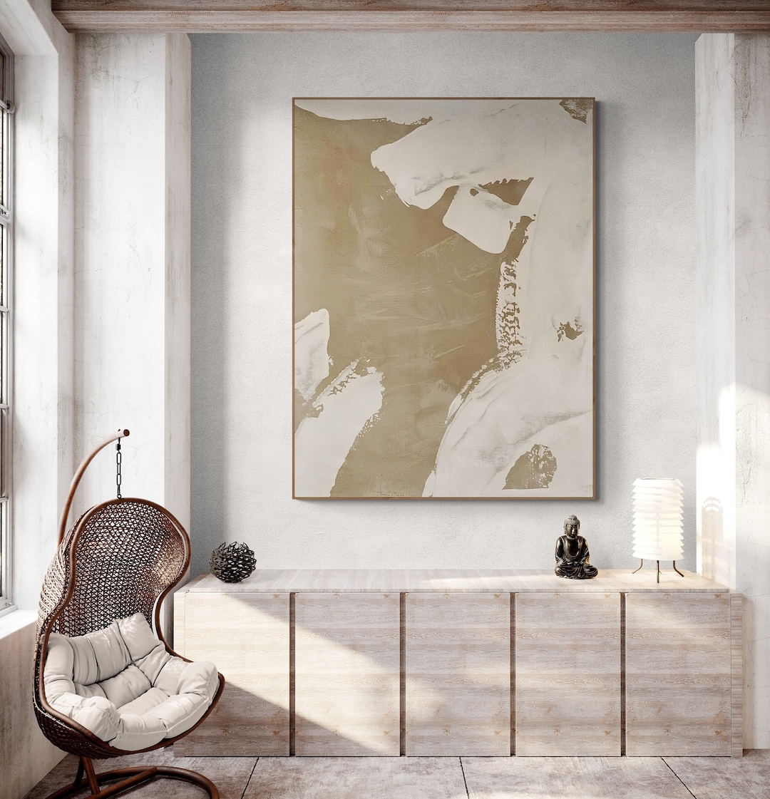Japandi Abstract Art Print: Earthy Minimalist Poster (digital Download ...