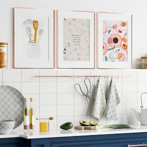 Kitchen Wall Art Set of 3, Dining Room Wall Art, Contemporary Kitchen ...