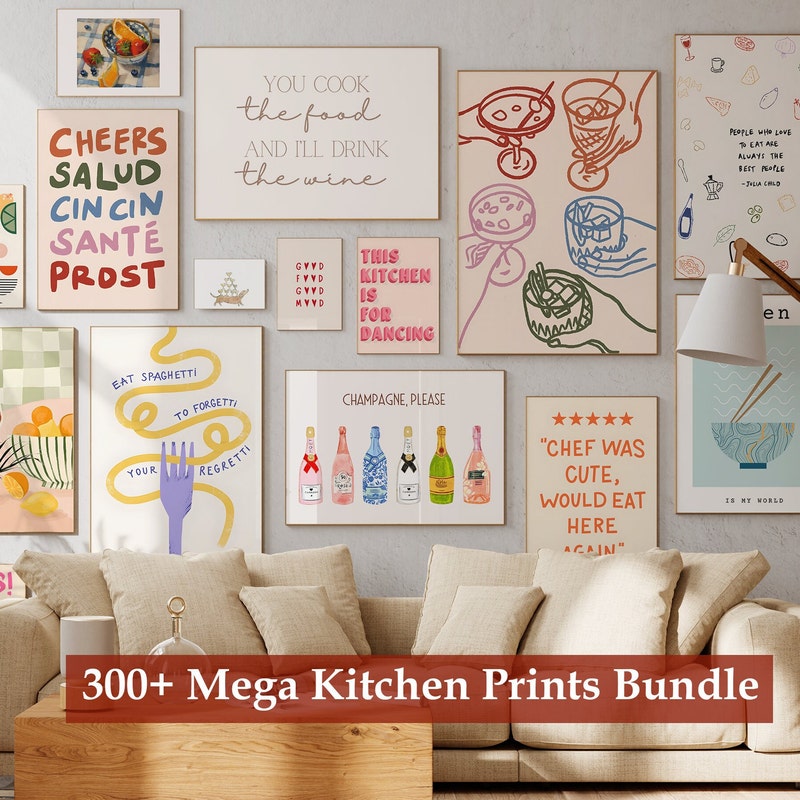 Kitchen Print Set - Etsy