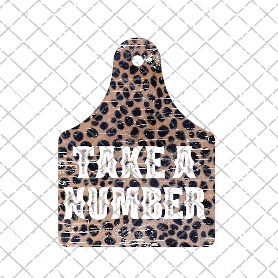 Take a Number Cheetah PNG File Sublimation Design Digital - Etsy