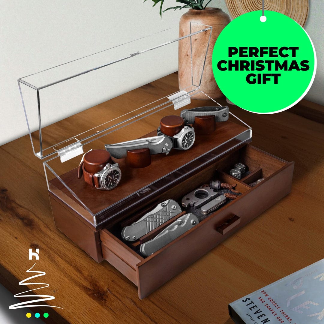 Handcrafted Watch & Pocket Knife Display Case Switch up Your Display ...