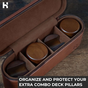 Holme & Hadfield - Combo Deck - Leather Case for Extra Pillars - Brown ...