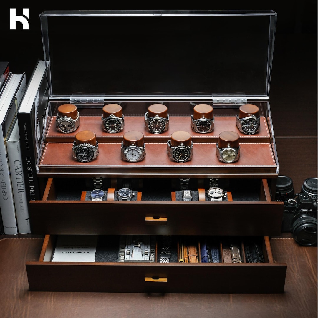 Wooden Watch Display Case: Large 17-watch Organizer - Etsy