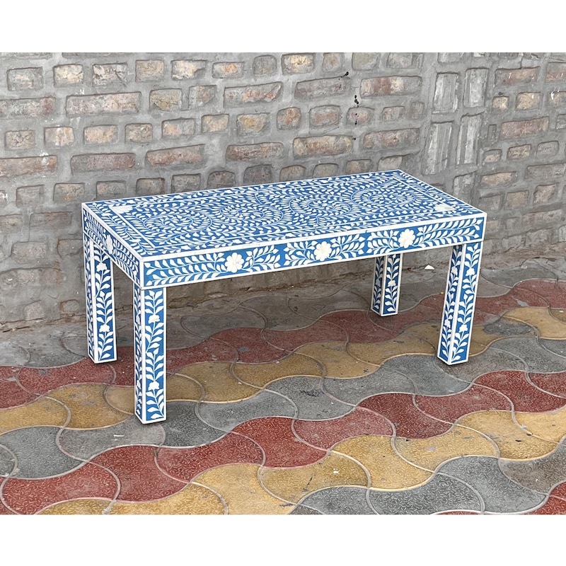 Bone Inlay Bench - Etsy