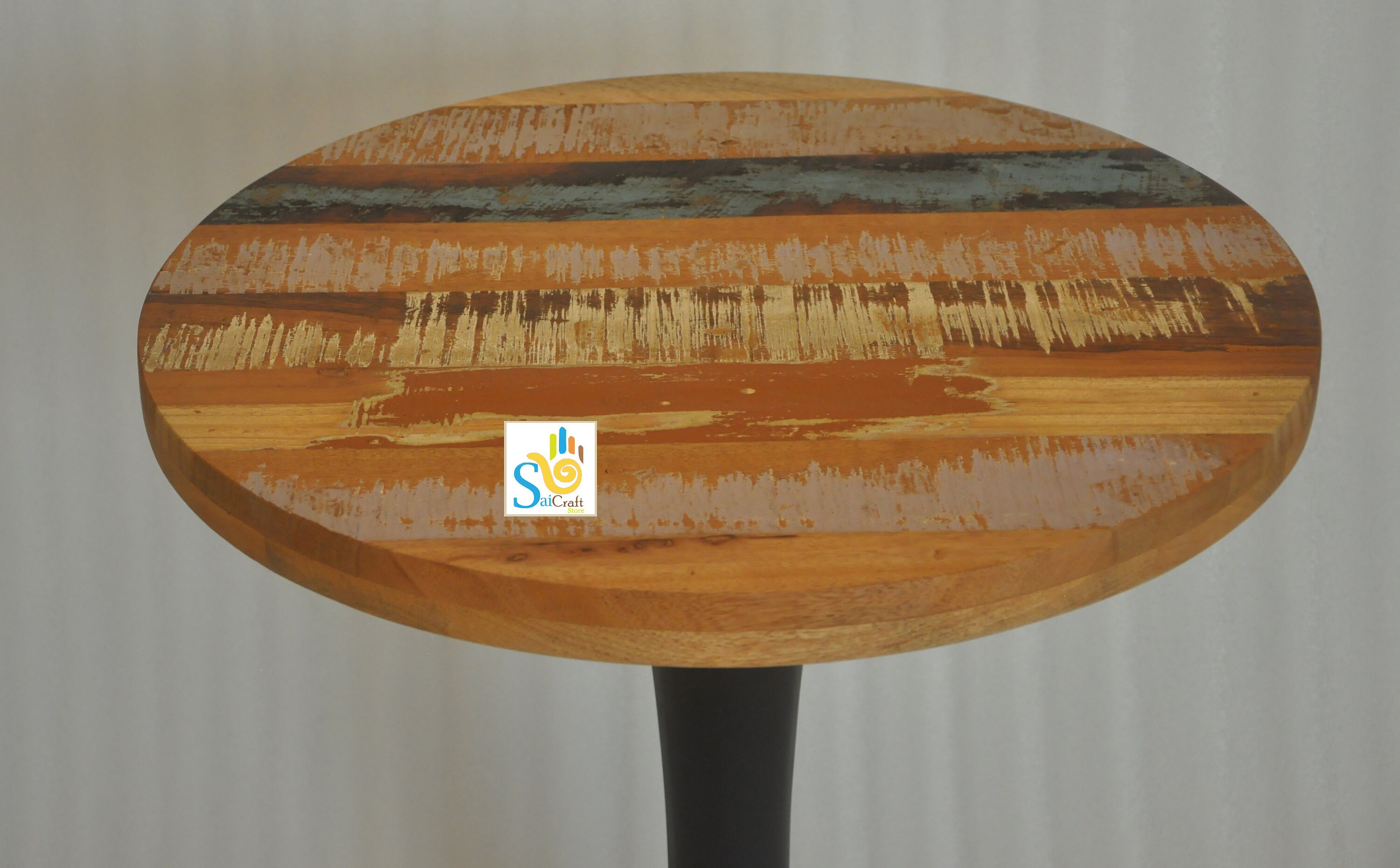 Handmade Rustic Reclaimed Wooden Table Top With Base With Free - Etsy