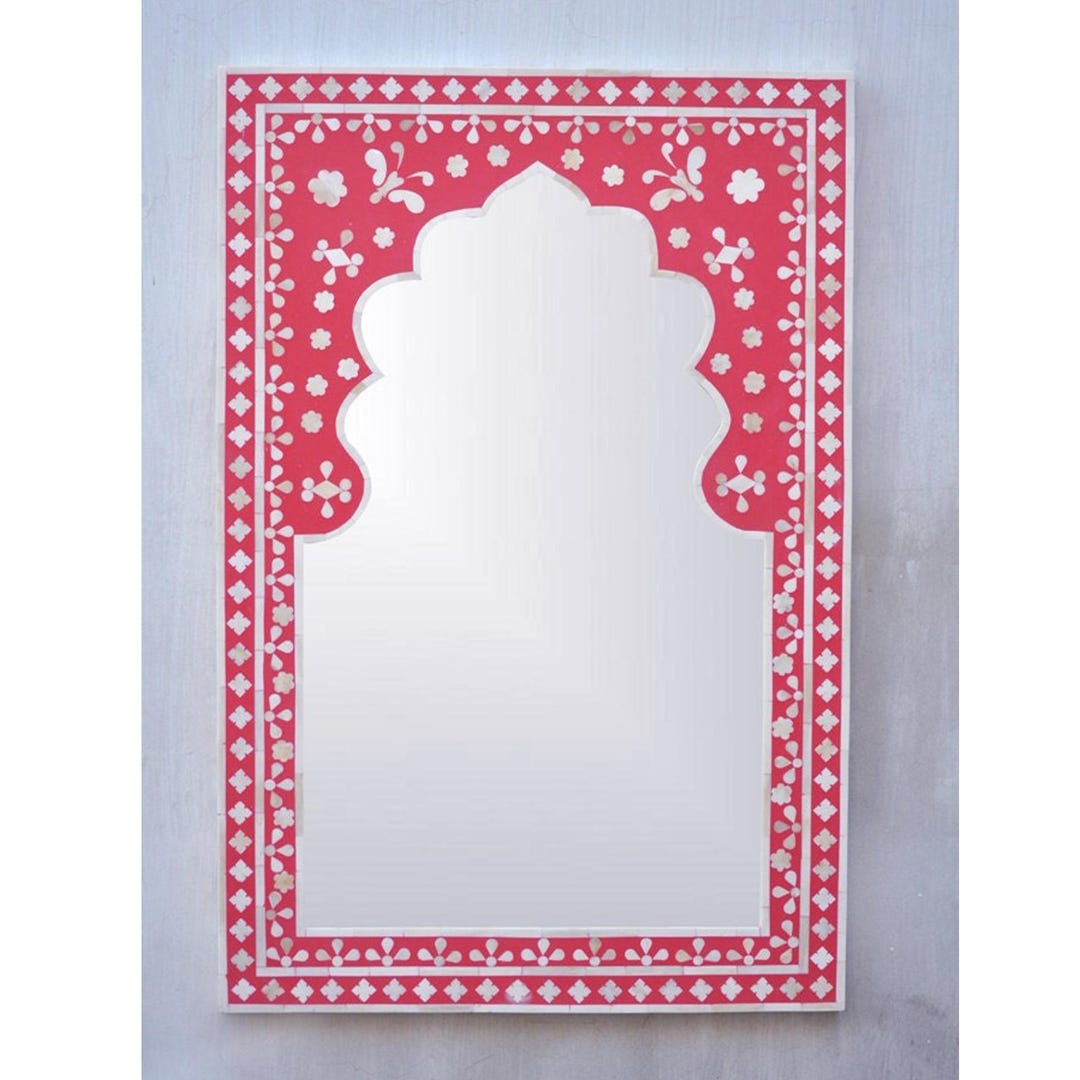 Handmade Wooden Bone Inlay Mirror Frame / Wall Décor Furniture With ...