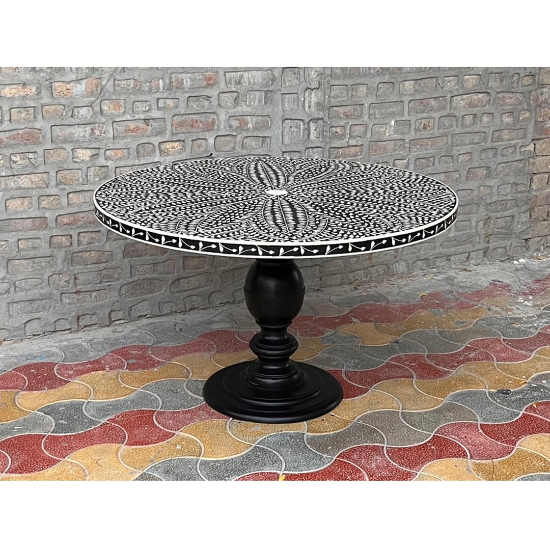 Handmade Bone Inlay Dining Table - Etsy