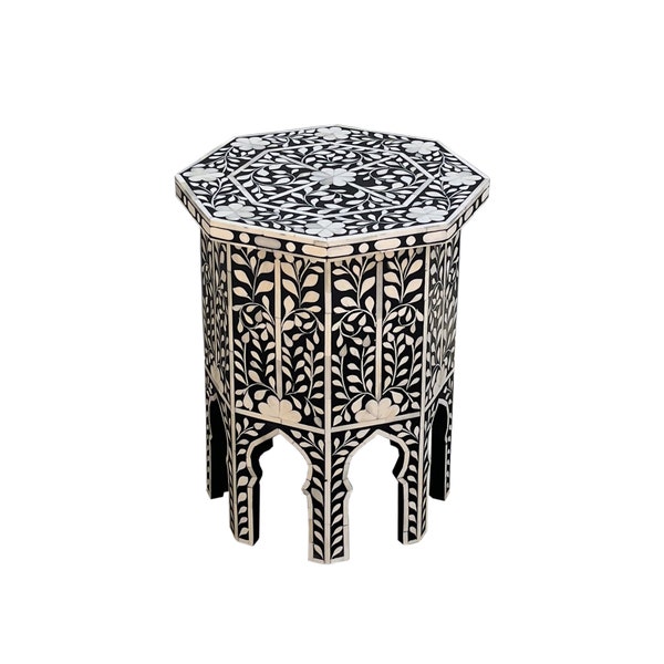 Bone Inlay End Table - Etsy