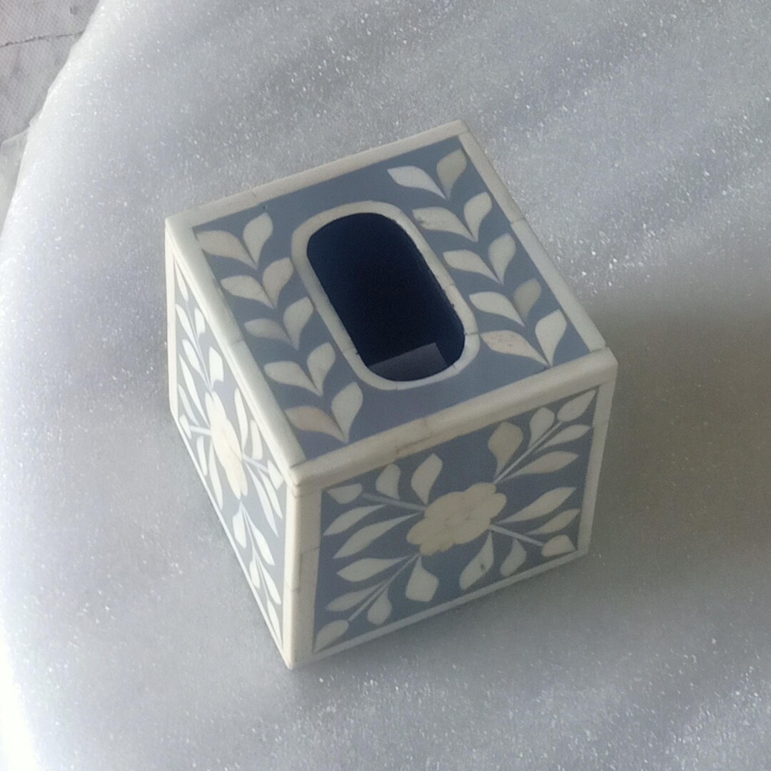 Handmade Bone Inlay Tissue Box - Etsy