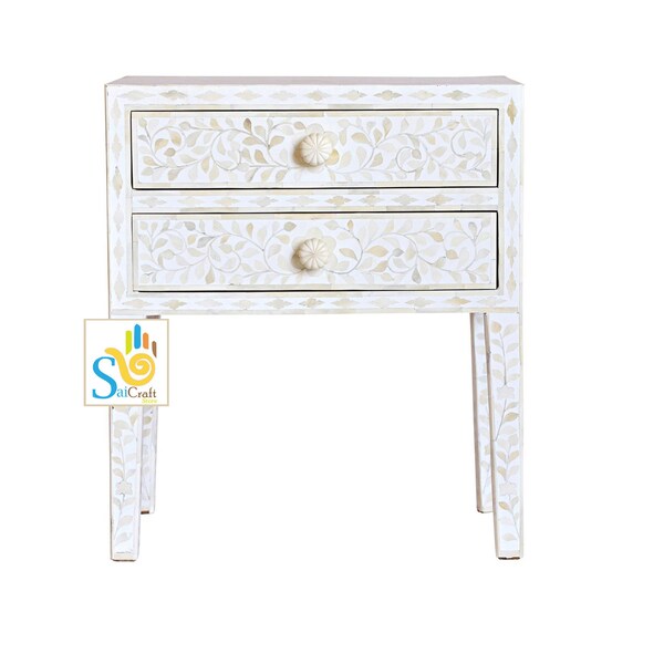 Bone Inlay End Table - Etsy