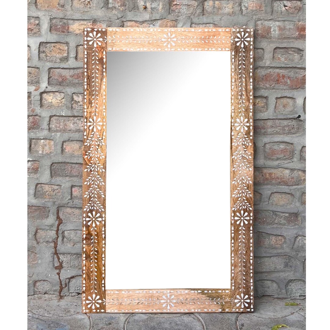 Handmade Bone Inlay Mirror Frame - Etsy