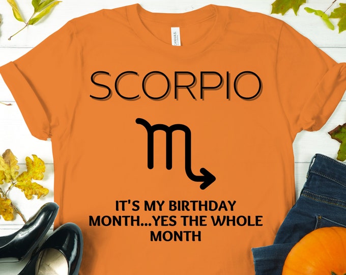 It's My Birthday Scorpio Queen Shirt, Scorpio Gift for Her, Scorpio ...