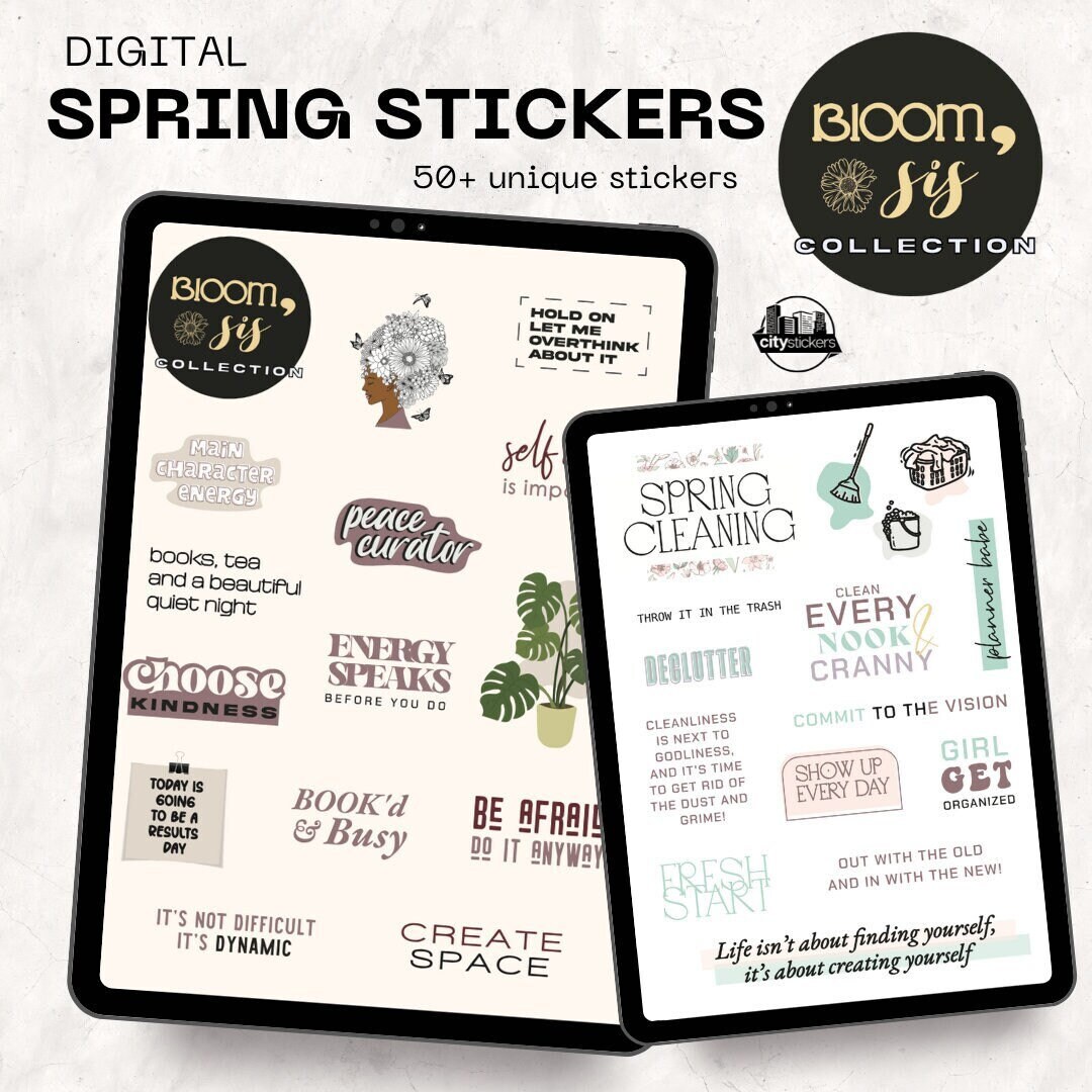 2023 Bloom Sis Digital Stickers, Black Girl Spring, Goodnotes ...