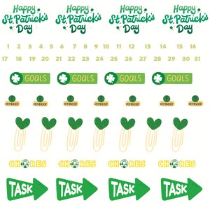 March Stickers, St. Patricks Day Stickers, Lucky Charm, Green Stickers ...