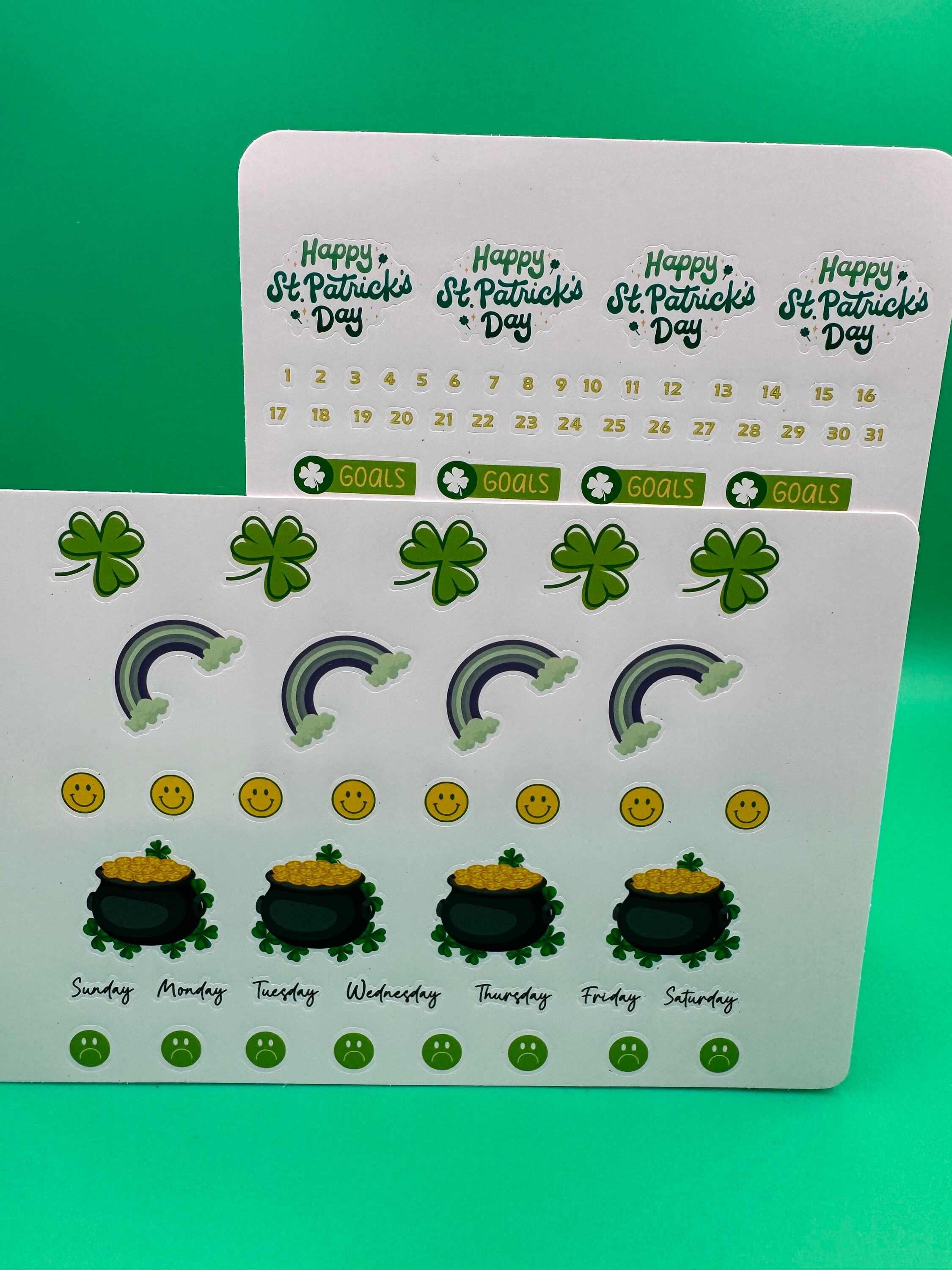 March Stickers, St. Patricks Day Stickers, Lucky Charm, Green Stickers ...