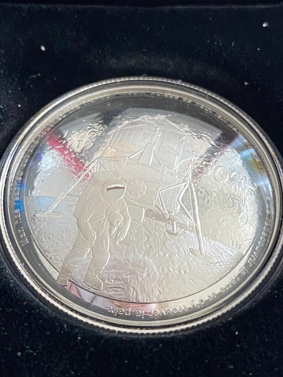 1969 to 2019 Apollo 11 Moon Landing 50th Anniversary 25 Dollar Silver ...