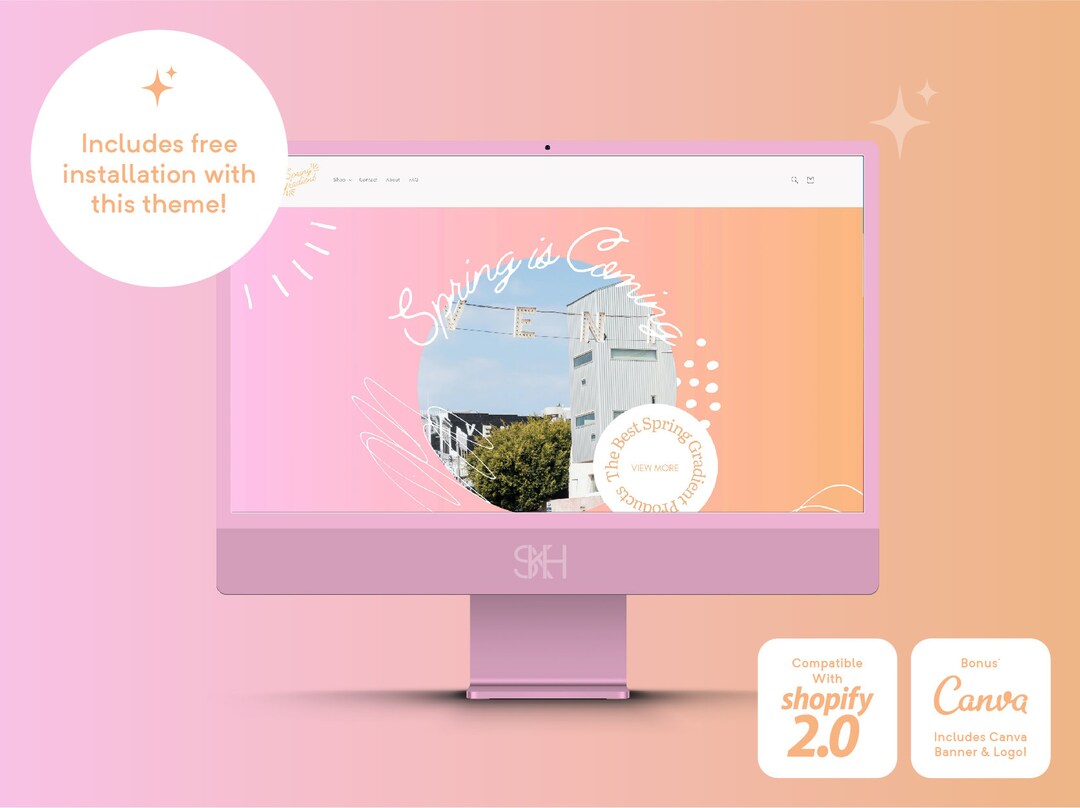 Pink Shopify Theme Template | Ecommerce Website | Shopify Template ...