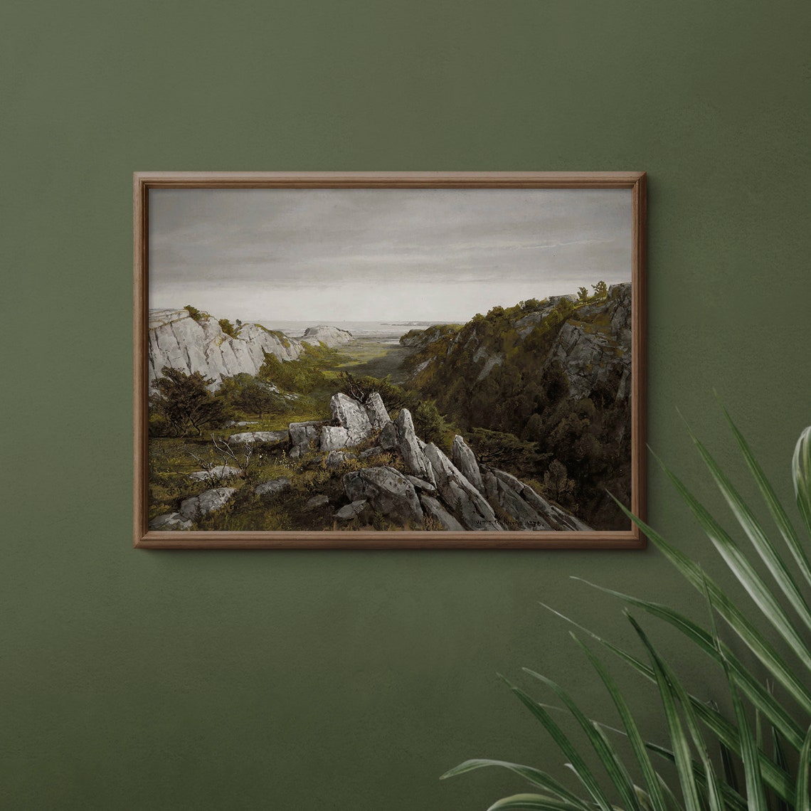 Vintage Moody Landscape Painting Landscape Wall Art Country - Etsy