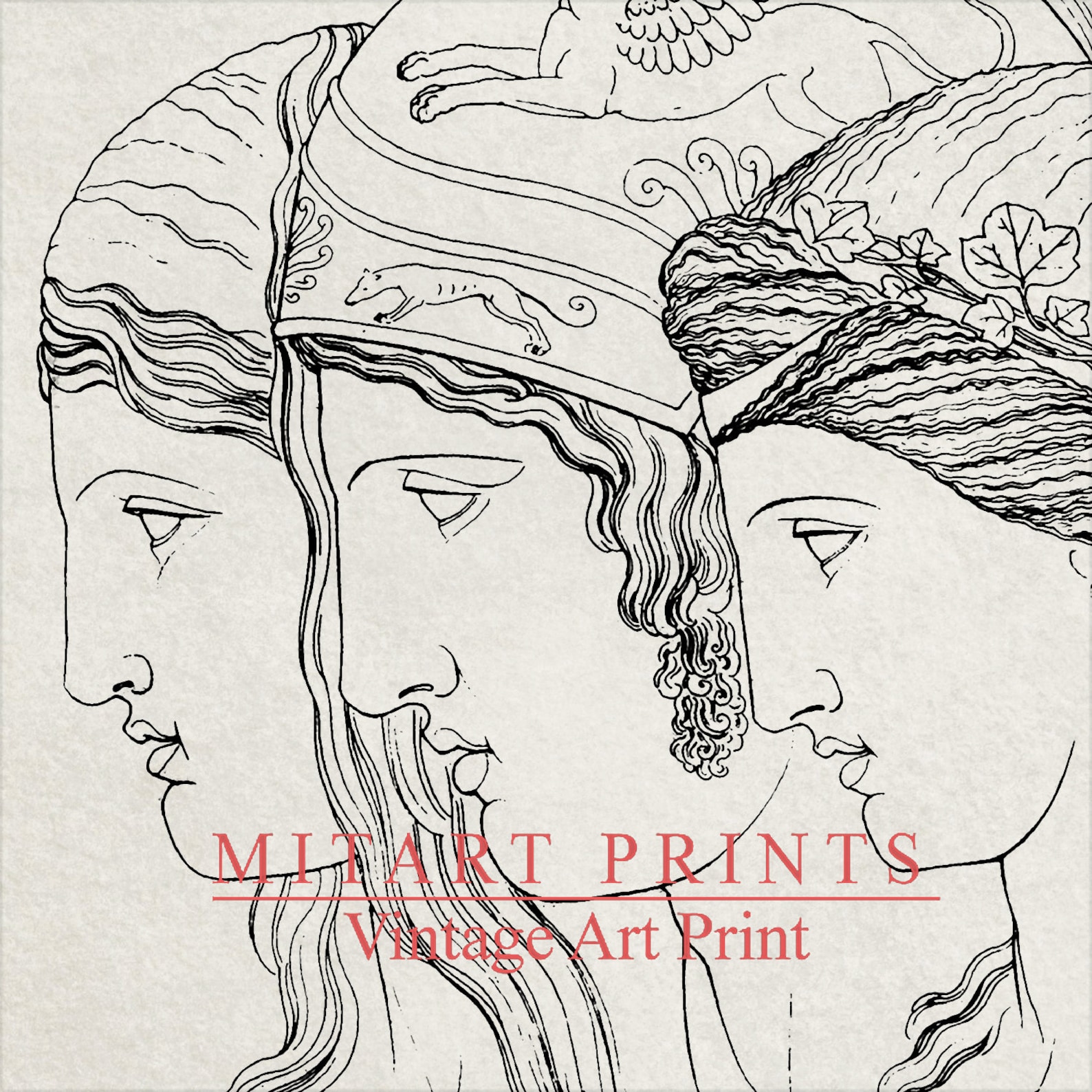 Ancient Greek Mythology Art Print Vintage Greek Etching | Etsy