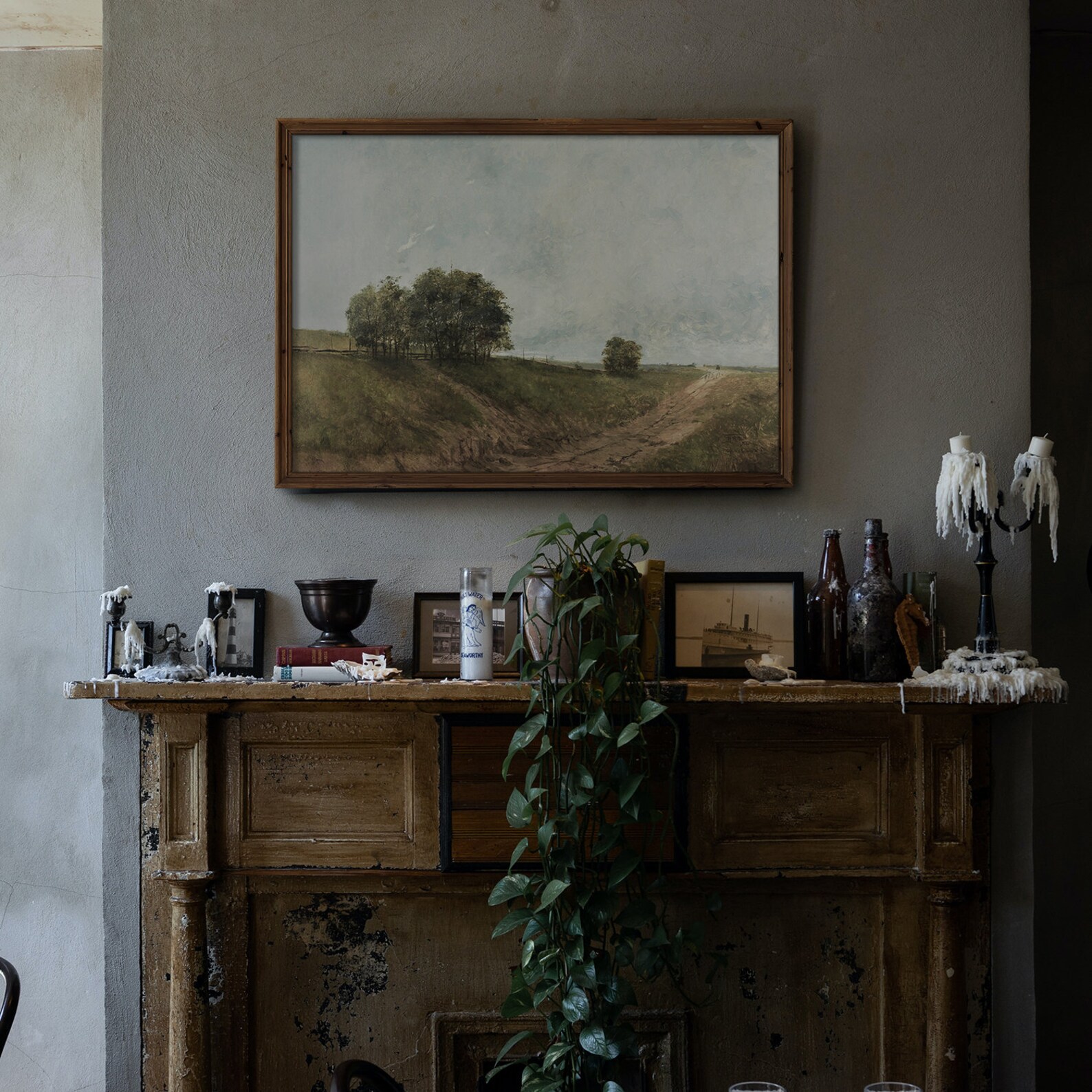 Country Oil Painting Vintage Landscape Oil Painting Vintage | Etsy