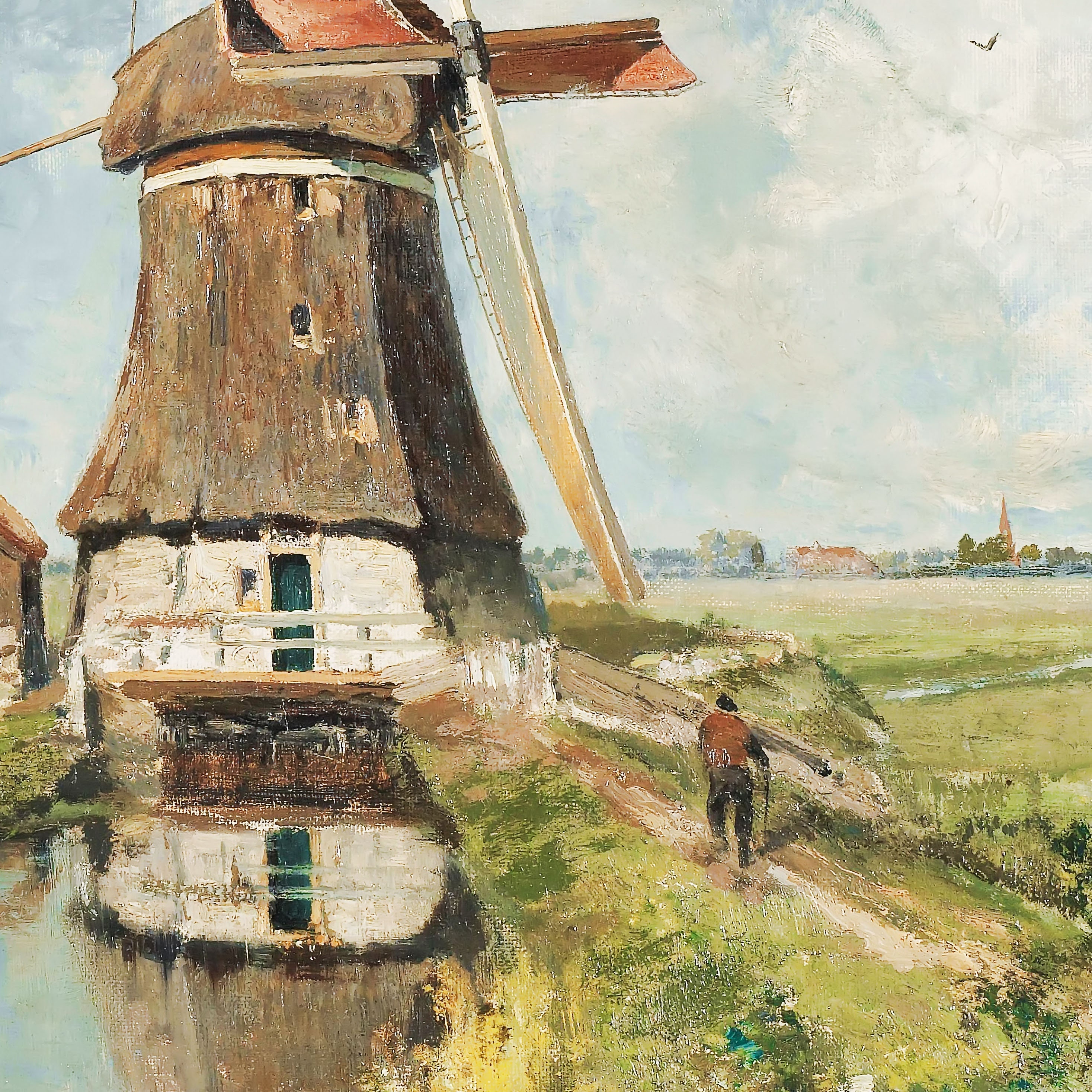 Dutch Windmill Painting