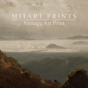 Muted Autumn Landscape Painting, Warm Tone Fall Wall Decor, Vintage ...