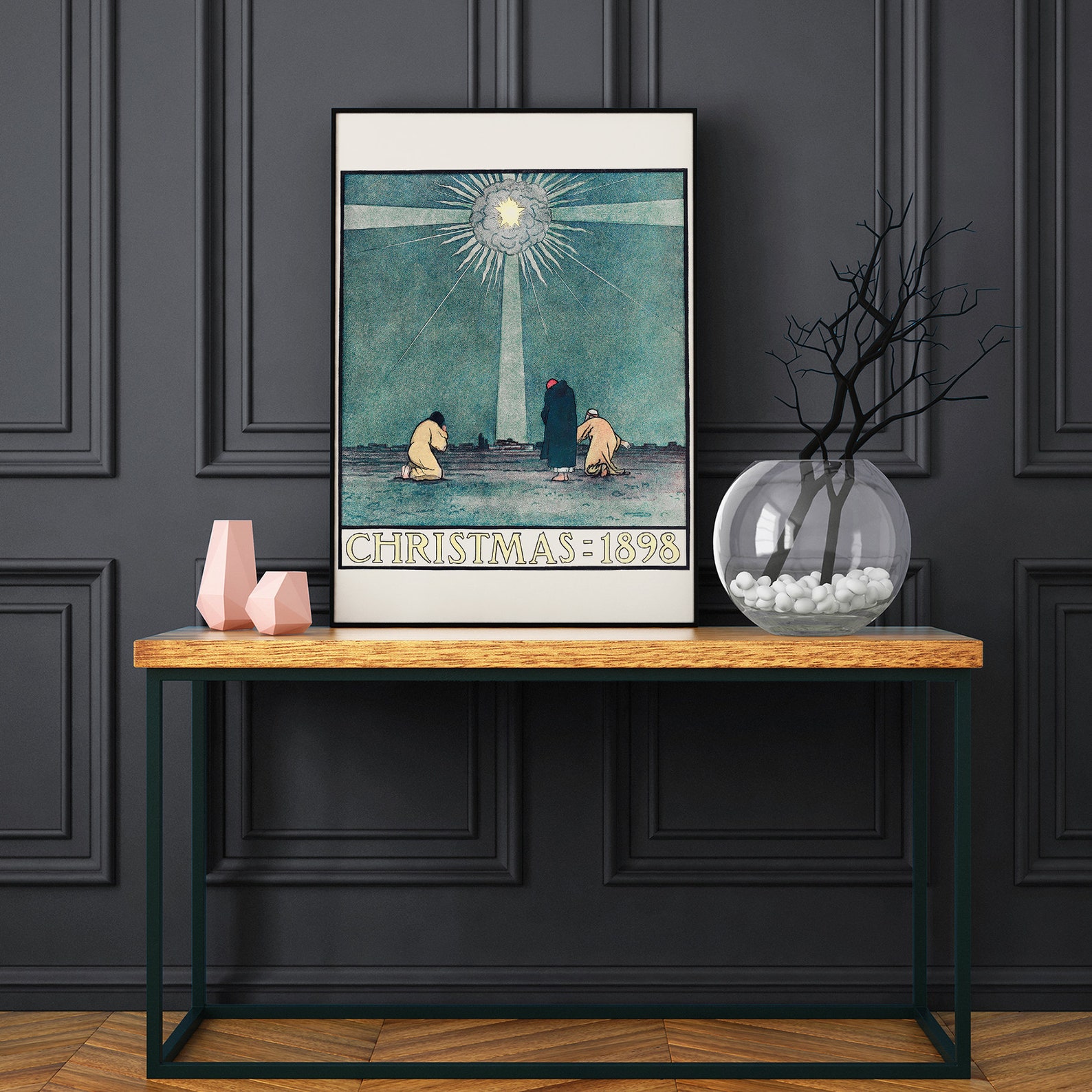 Christmas Star Art Print Christmas Wall Poster Instant - Etsy