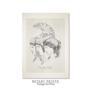 Ancient Greek Mythology Art Print, Vintage Greek Etching, Greek ...