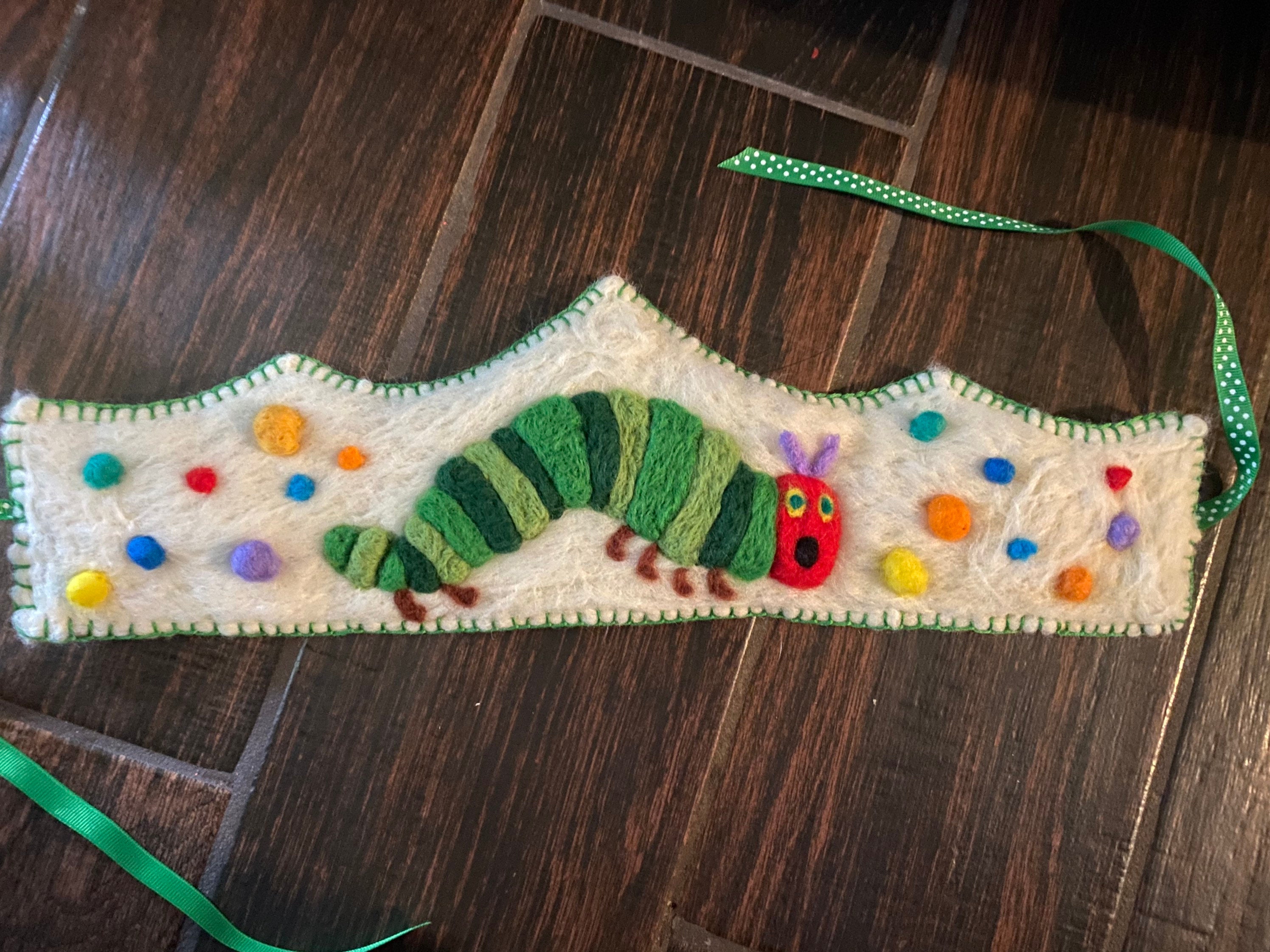 Very Hungry Caterpillar Birthday Crown – Handmade Wool Felt Crown for ...
