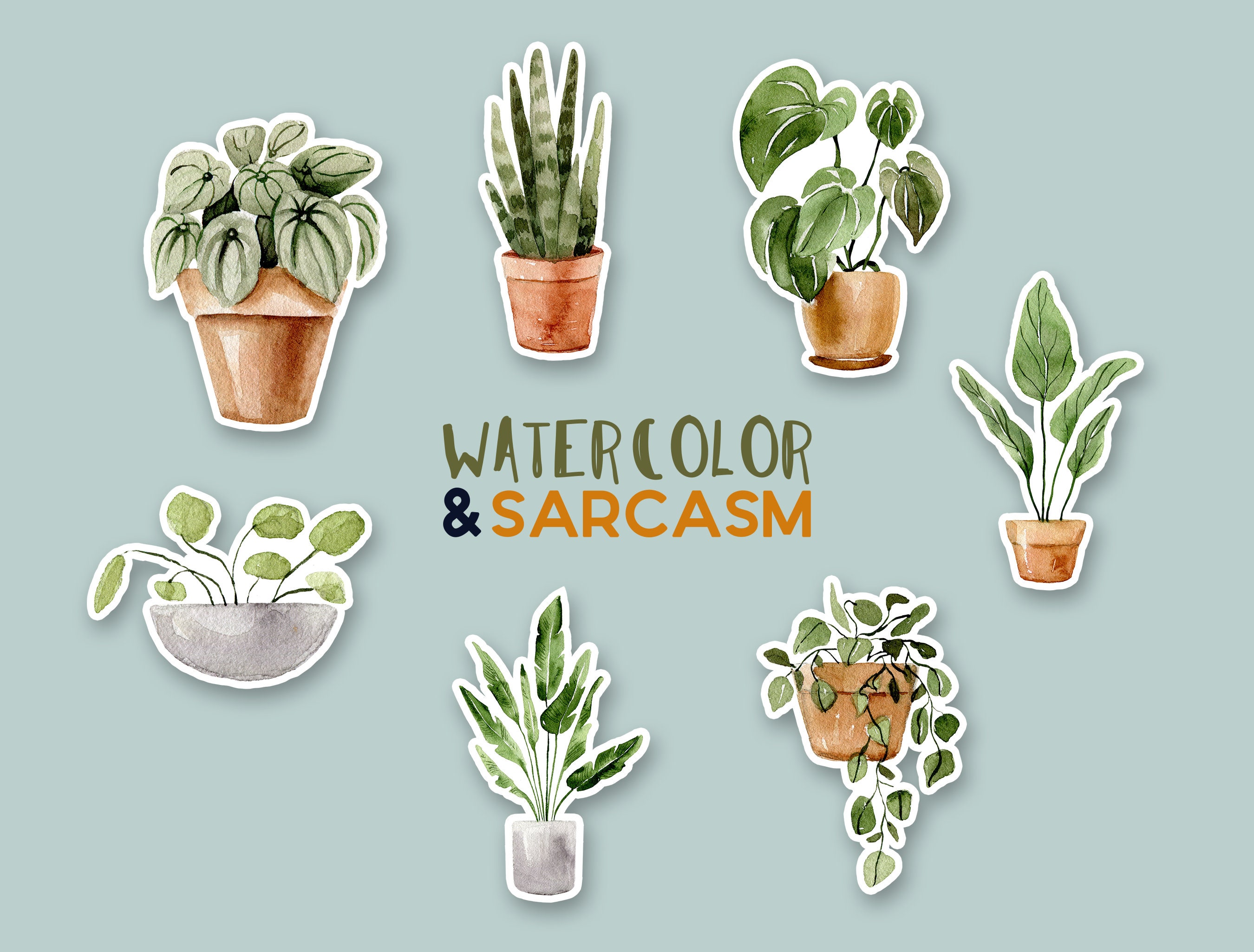 Potted Plant Sticker Scrapbooking Stickers etna.com.pe