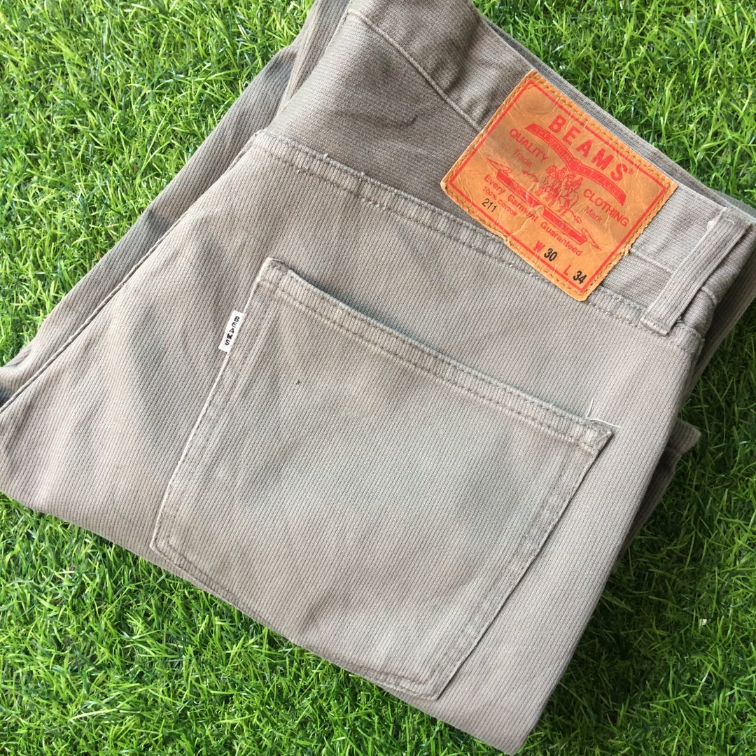 Vintage Beams Jeans, Gray Rigid Denim, Made in Japan, W31 L29 - Etsy